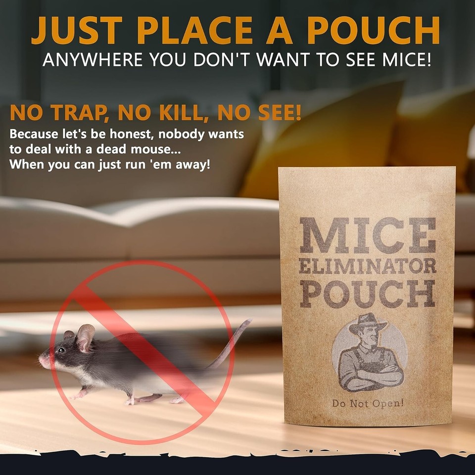 10 Pack All-Natural Mice Repellent Pouches – Harmless 1.41 Ounce (Pack ...