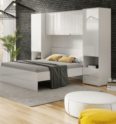 Over The Bed Shelving Unit Homelife | Carleton Overbed Storage