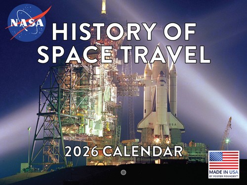 Space Travel NASA Calendar 2026 Rocket Monthly Wall Calender 12 Month ...
