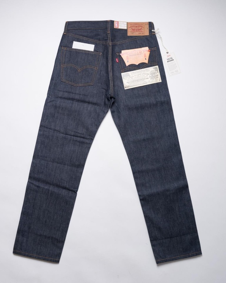 LVC Levi’s Vintage Clothing 1976 501 Raw Selvedge Slim Fit Denim Jeans ...