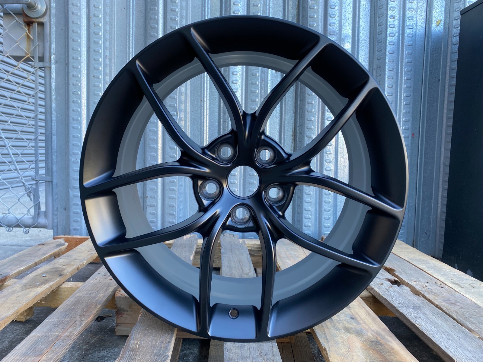 4 New 18" OE Black Rims 18x8.5 ET38 5x114.3 CB64.1 Fit Tesla Model 3 ...
