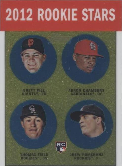 2012 Topps Heritage - Chrome Rookie Stars Drew Pomeranz, Adron Chambers ...
