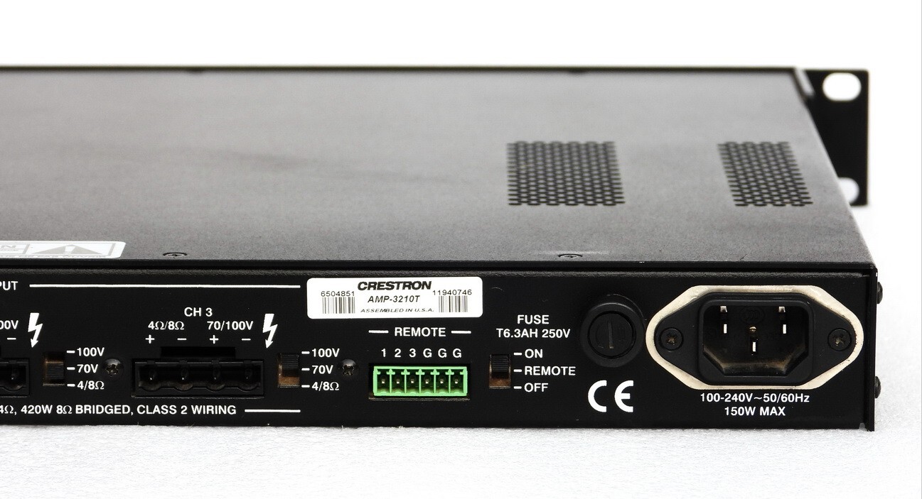 CRESTRON ELECTRONICS AMP-3210T PROFESSIONAL COMMERCIAL POWER AUDIO ...