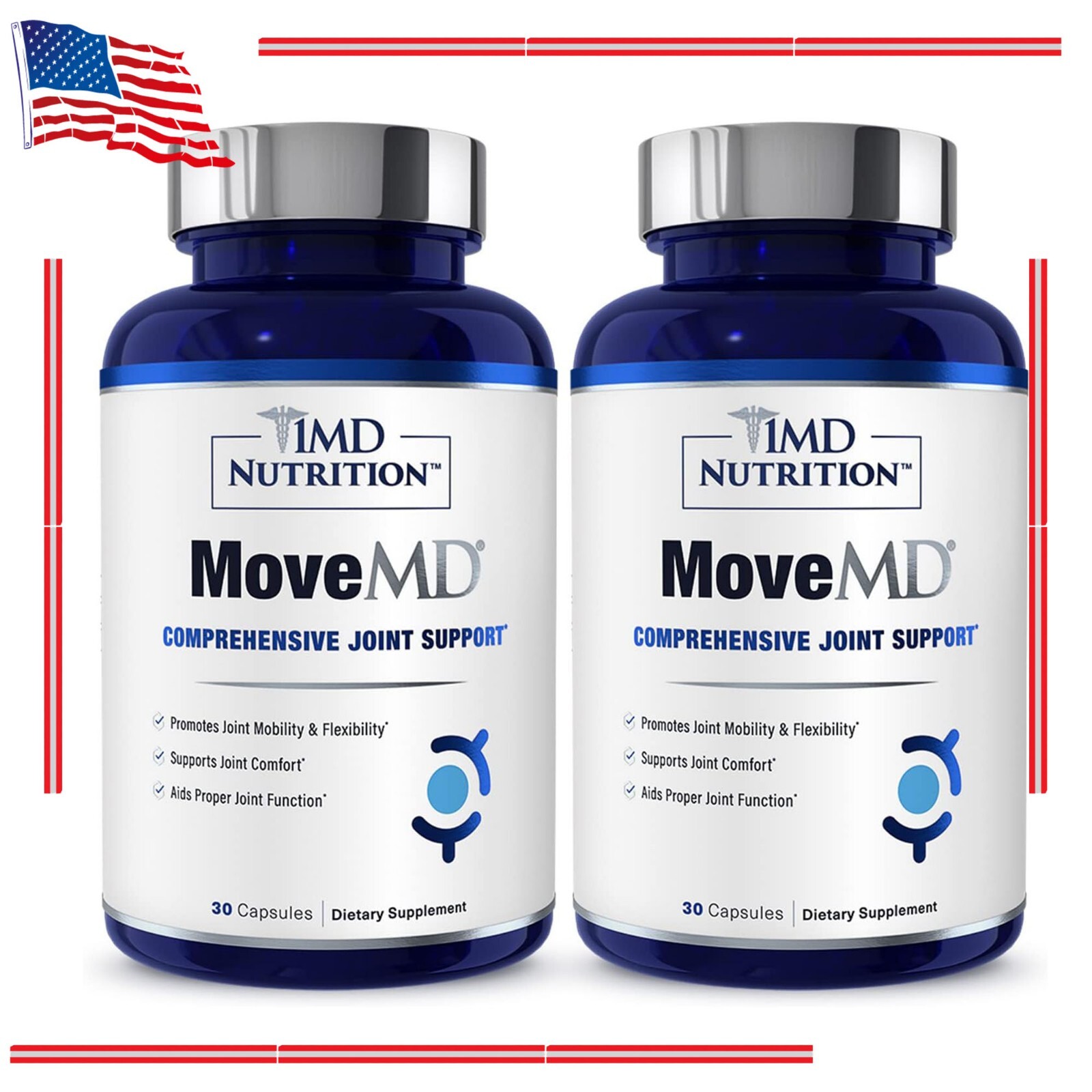 1MD Nutrition MoveMD, Joint Health Supplement with Collagen, Astaxanthi ...
