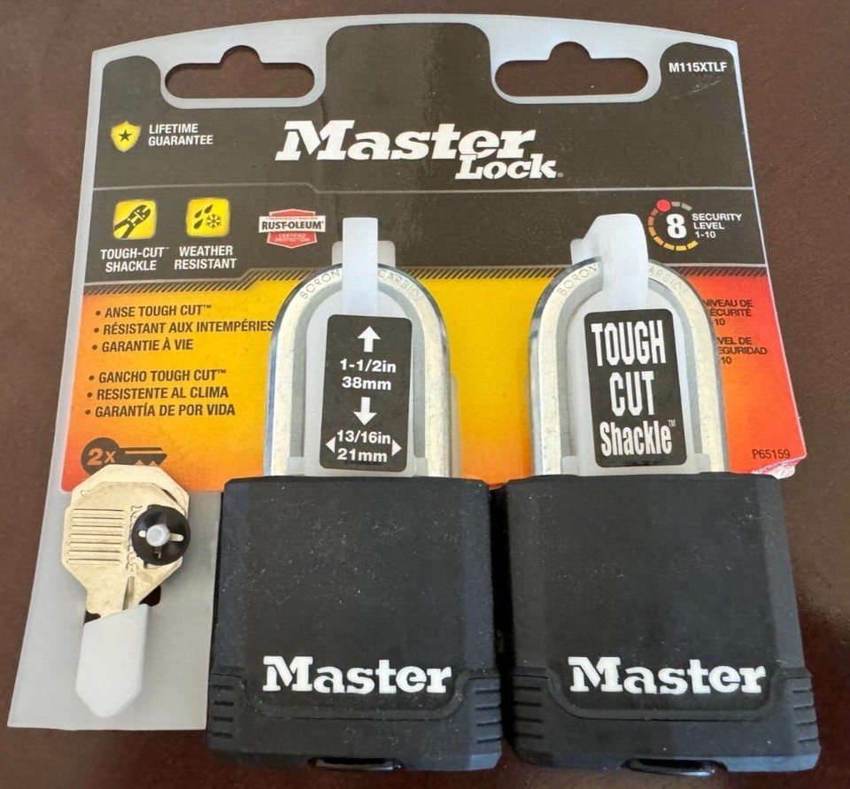 Master Lock 2 Pack Magnum Heavy Duty Outdoor Keyed Padlocks M115XTLF ...
