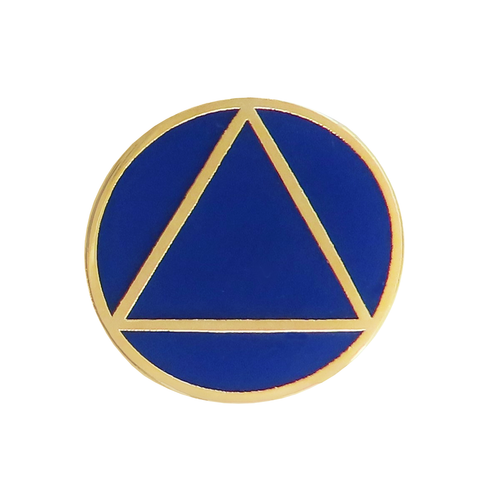 Alcoholics Anonymous AA Symbol Sobriety Circle & Triangle Pin Badge | eBay