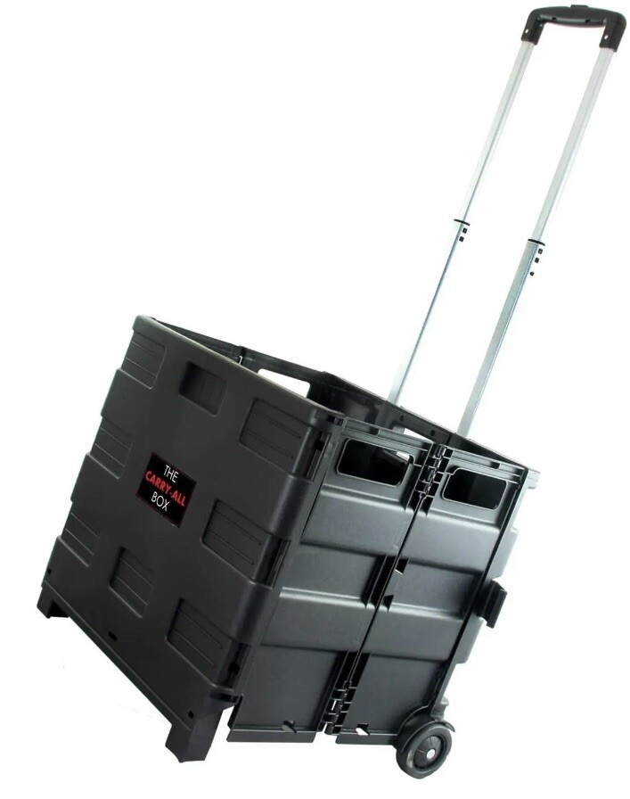 Elama Heavy-Duty Lightweight Easy Folding Rolling Roll Cart Carry All ...