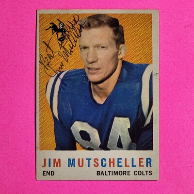 SIGNED, 1959 Topps Football#89 JIM MUTSCHELLER Baltimore Colts | eBay