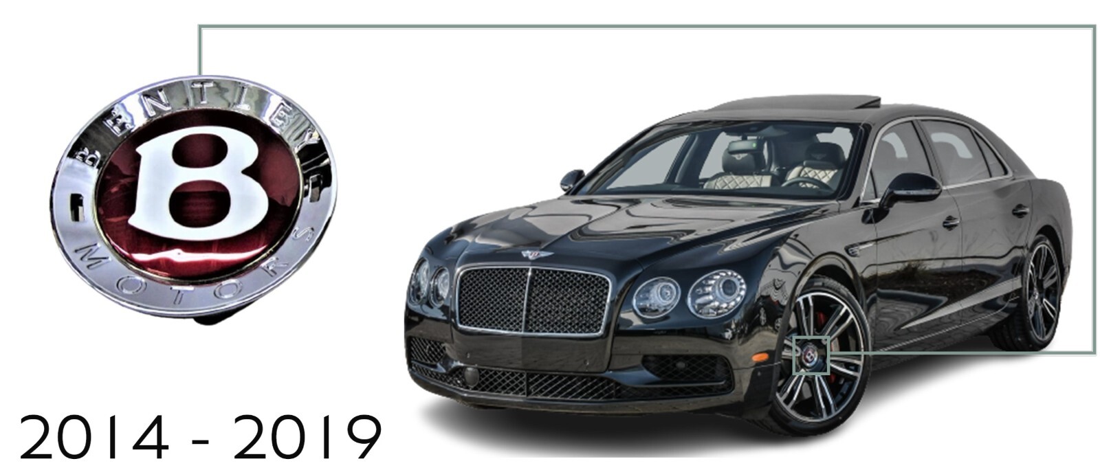 2014-2019 Bentley Flying Spur Genuine Factory OEM Red Wheel Center Cap ...