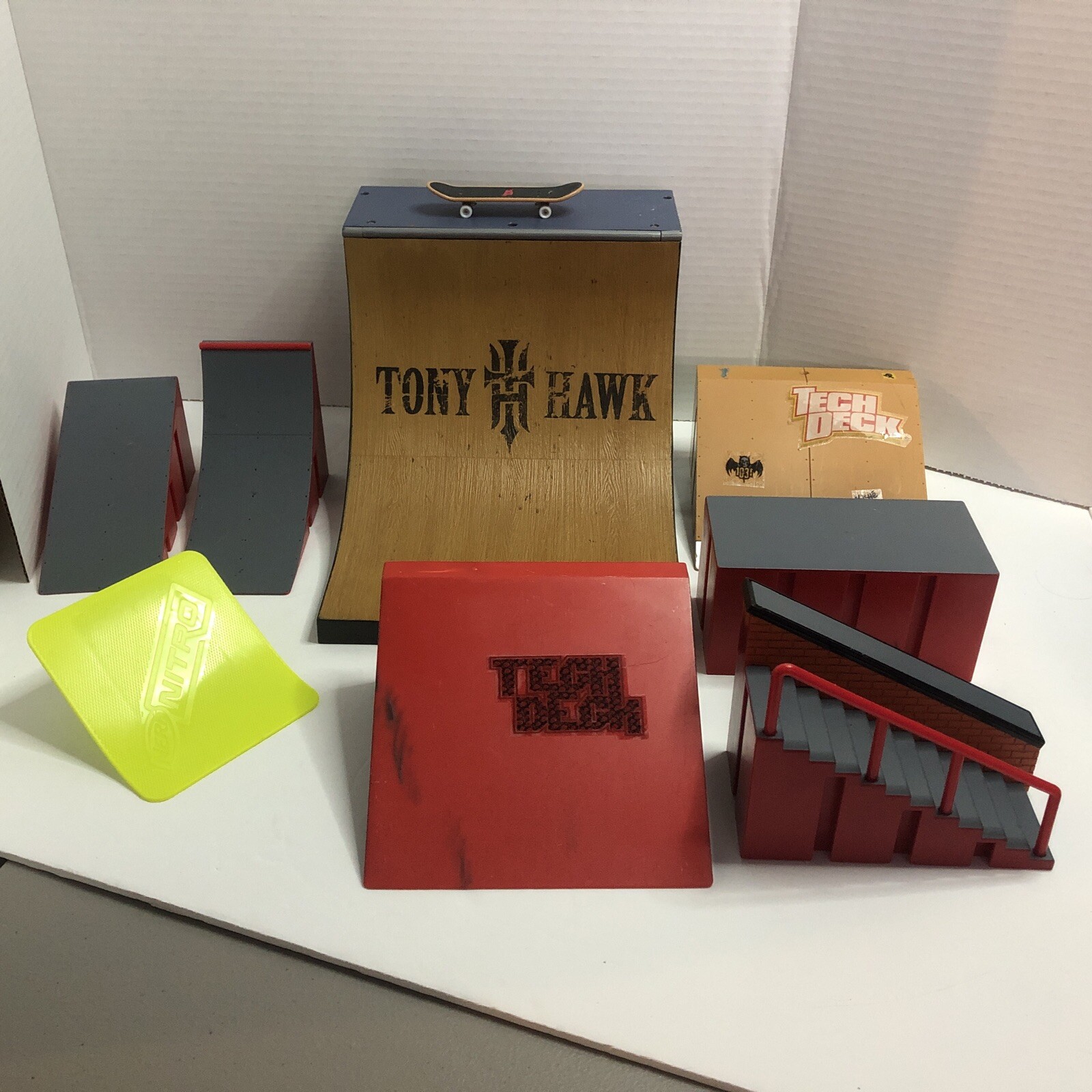 Large Tech Deck Skate Park Lot Ramps Skateboards Finger Boards Tony ...