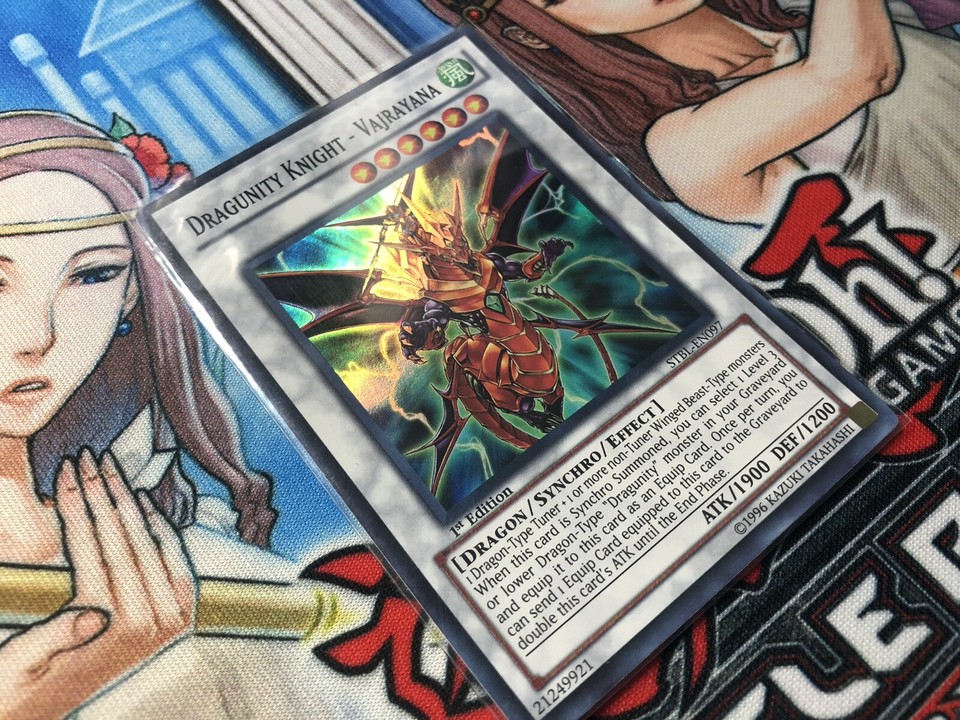 yugioh Dragunity Knight - Vajrayana super rare 1st edition STBL-EN097 ...