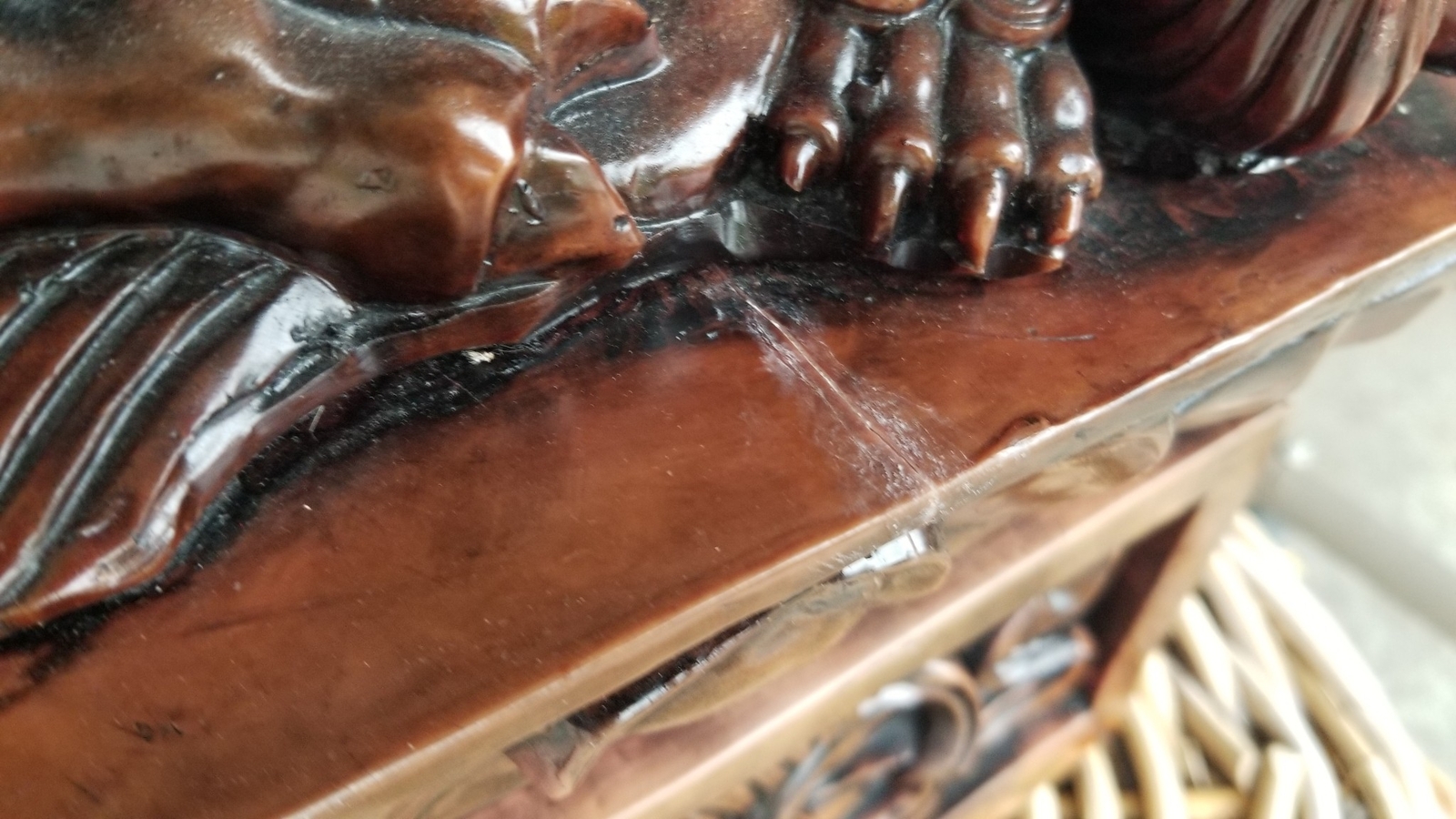 Two Giant Fu Foo Chinese Dog Lion Door Protective Statues 18" x 15" x ...