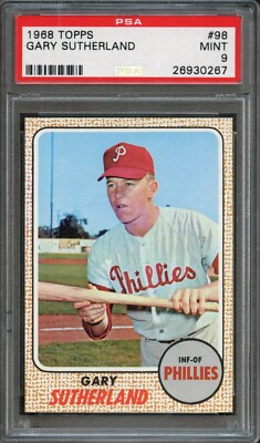 BB - 1968 Topps - #98 - Gary Sutherland - PSA 9 - MINT | eBay