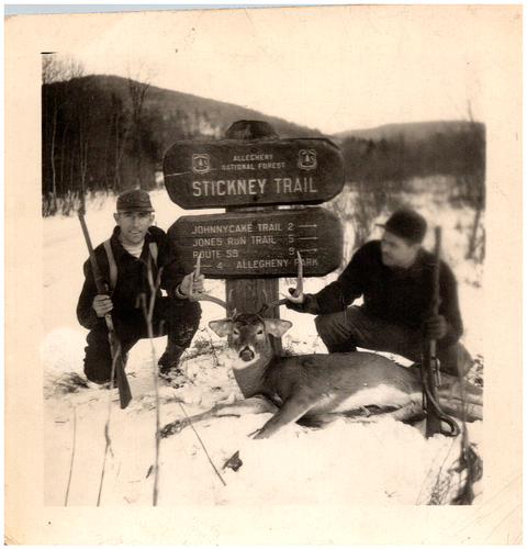 Hunters & Buck at Stickney Trail Bradford Pennsylvania 1940s Vintage ...