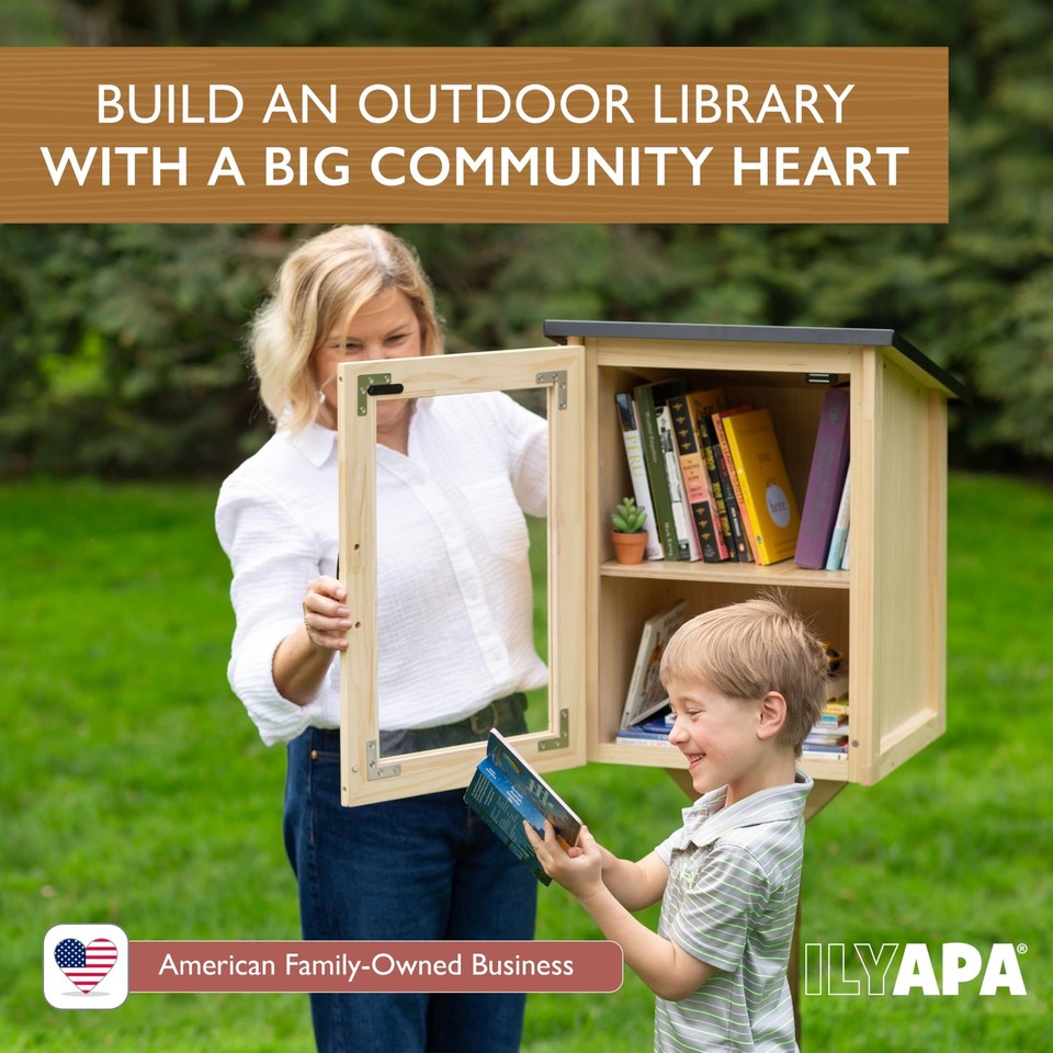 Outdoor Library Book Box - Free Literature Exchange Kit for Outside ...