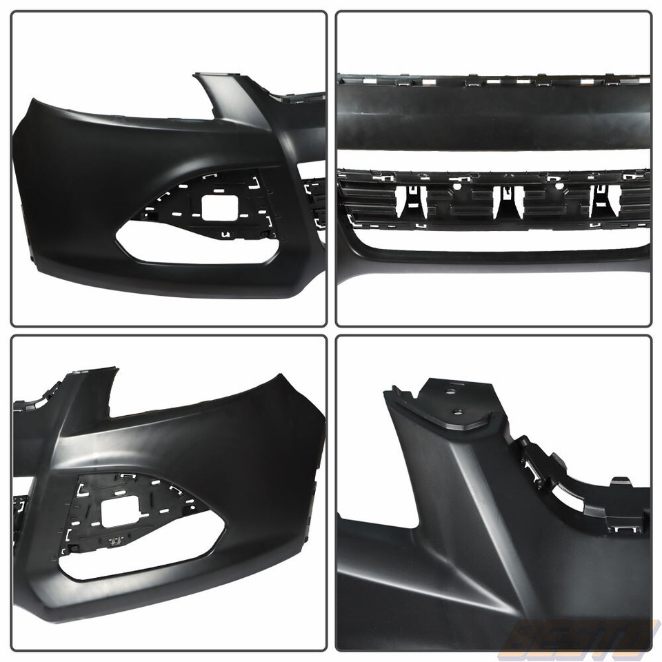 Front Bumper Cover For 2013 2014 2015 2016 Ford Escape Black Plastic ...