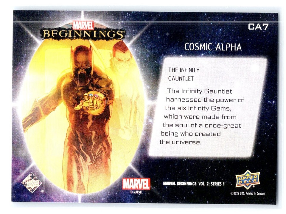 2022 Upper Deck Marvel Beginnings #CA7 COSMIC ALPHA The Infinity ...