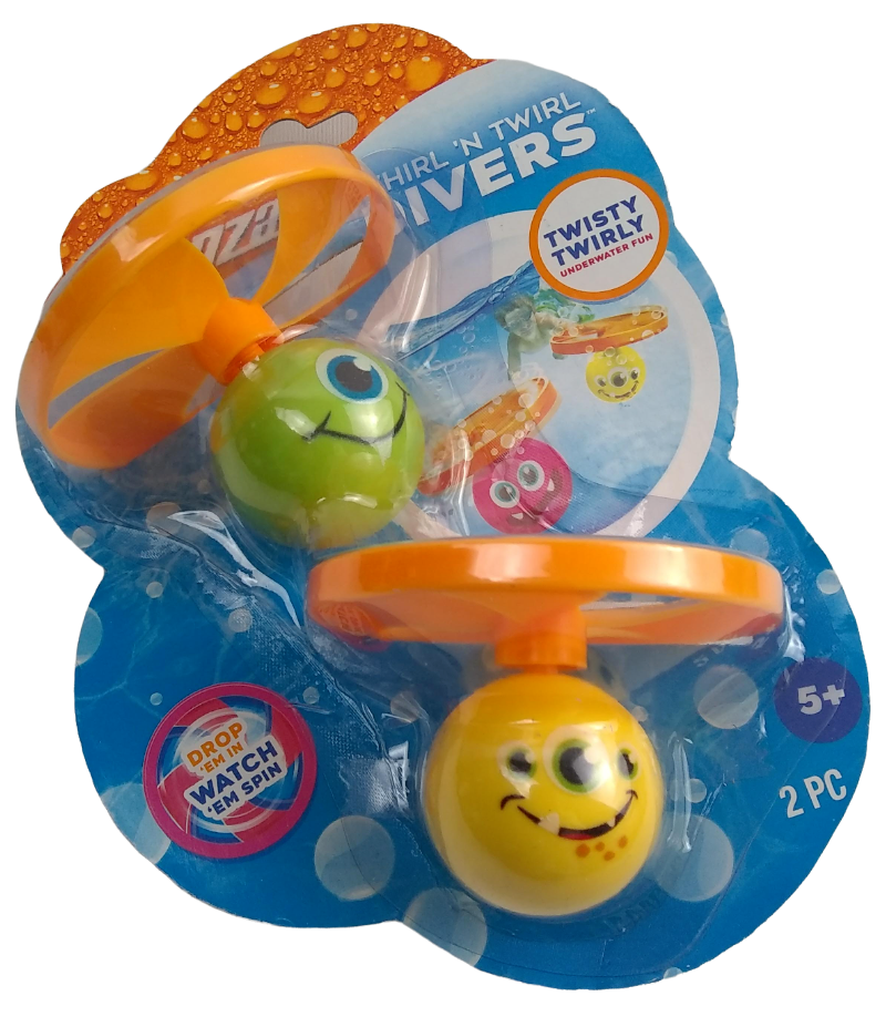Banzai Whirl 'N Twirl Divers Swimming Pool Toy Twisty Twirly Water Swim ...