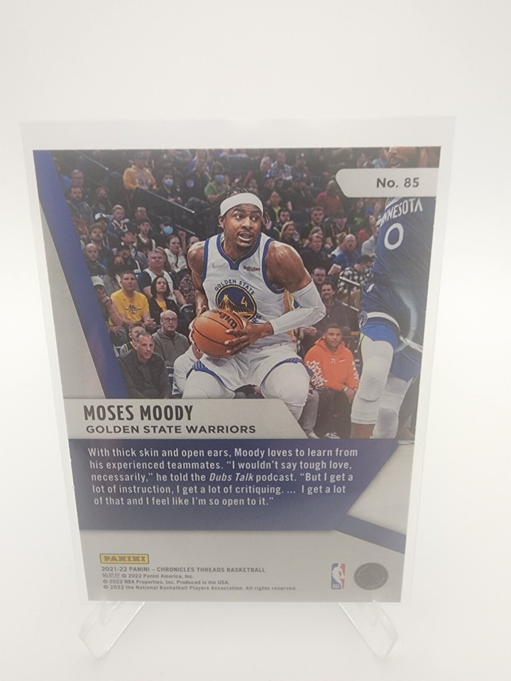 2021-22 Panini Chronicles Basketball - Threads #85 Moses Moody (RC) | eBay