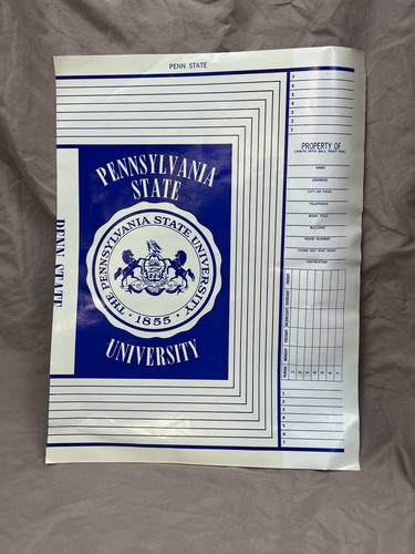 Penn State University Vintage Paper Book Cover Unused 1967 Pennsylvania ...