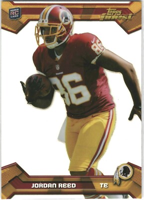 2013 Topps Finest Jordan Reed Rookie Refractor Washington Redskins #123 ...