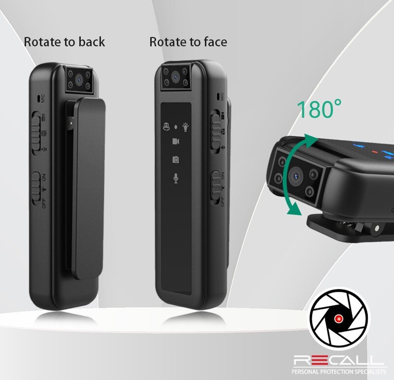 Mini Body Worn Camera 64GB Personal Security Safety Body Cam 1080p HD ...