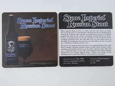 Beer Coaster: STONE Brewery 10.8% Imperial Russian Stout ~ Escondido ...