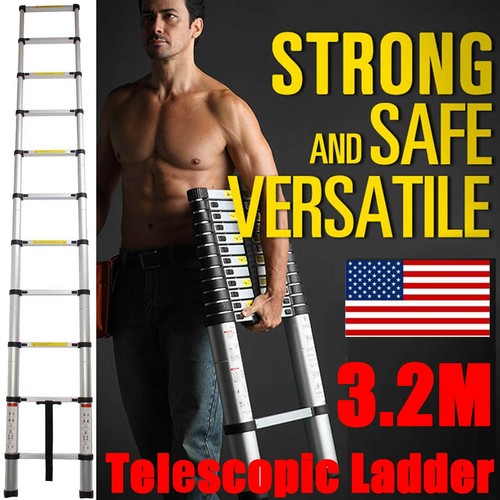 3.2M/10.5FT Aluminum Telescopic Telescoping Collapsible Loft ...