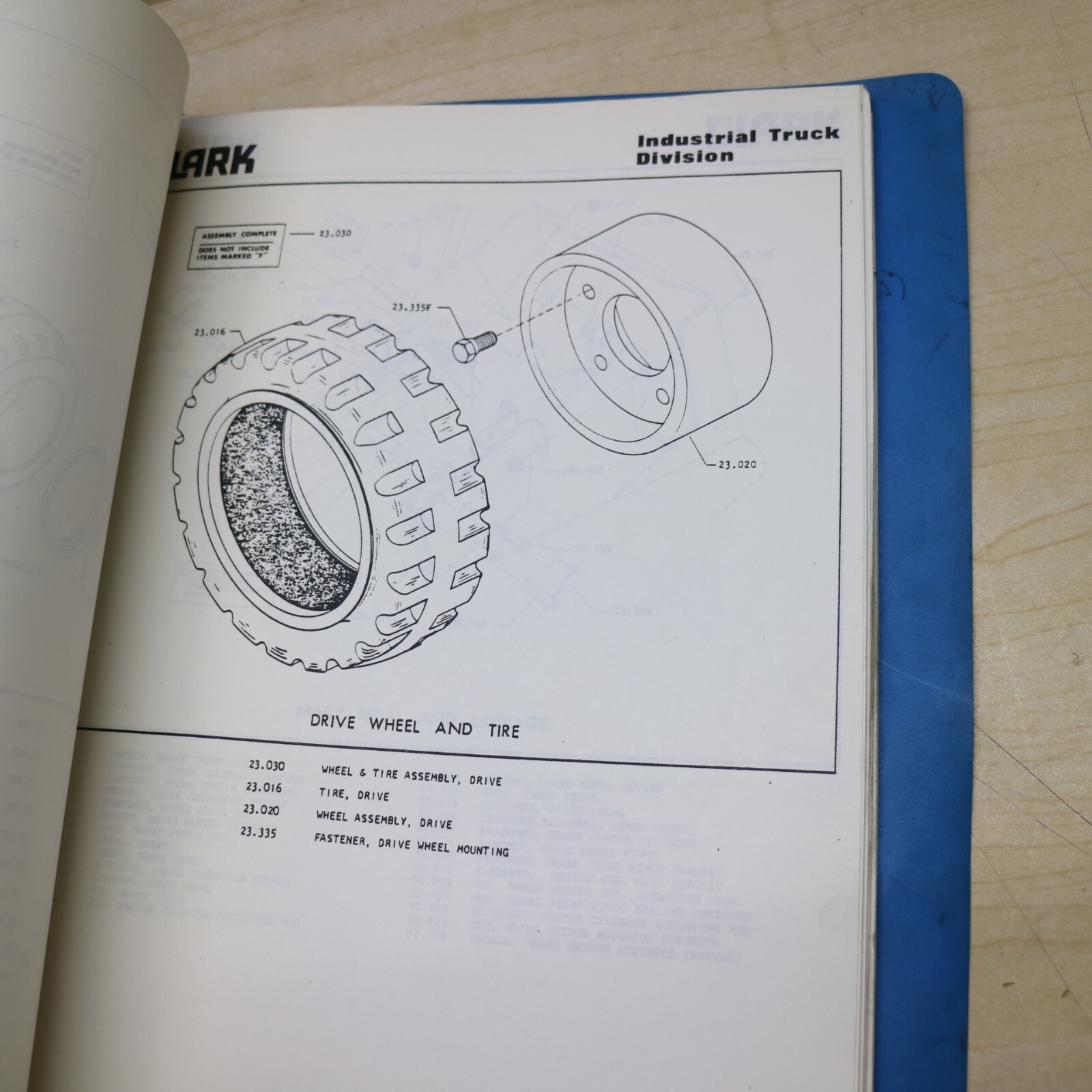 CLARK Model TM25 Forklift Parts Manual book catalog list spare lift ...