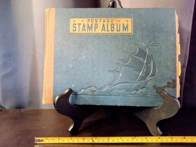 Vintage Stamp Album Collection Worldwide, 1935 w/Cancelled Stamps ...