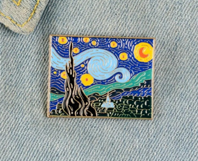 THE STARRY NIGHT - PIN Brooch Metal Pin Badges Perfect Holiday Gift ...
