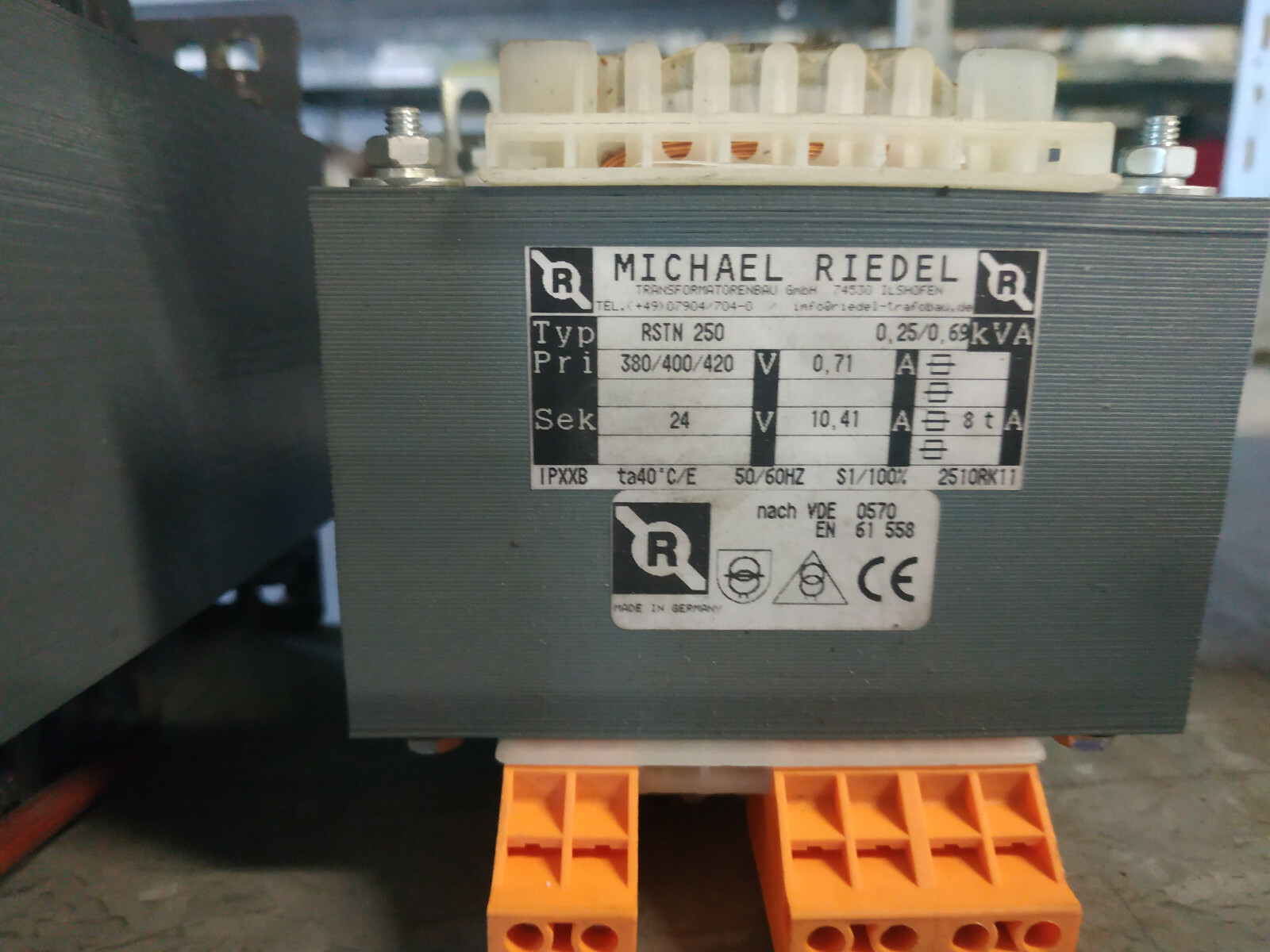 Michael Riedel Trafo RSTN 250 Transformator Pri 380/400/420 0,71A Sek ...