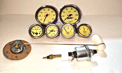 Smiths 52mmTemp Oil AmpFuel Speedo0-140KMh Tacho 100 mm With 3 sender ...