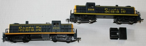 Vintage-AHM- HO Scale Santa Fe Train Engine #2099 & Dummy-(Set 2 ...