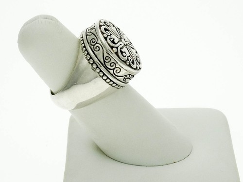 Sterling Silver Ring with Fancy Designs Size- 7 | eBay