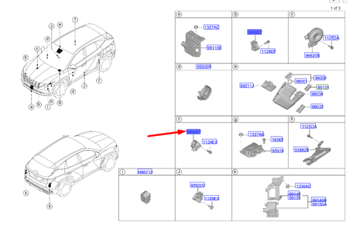 Hyundai Tucson NX4 MK4 A-Typ Crash Sensor Assy 95920M6000 NEU ORIGINAL ...
