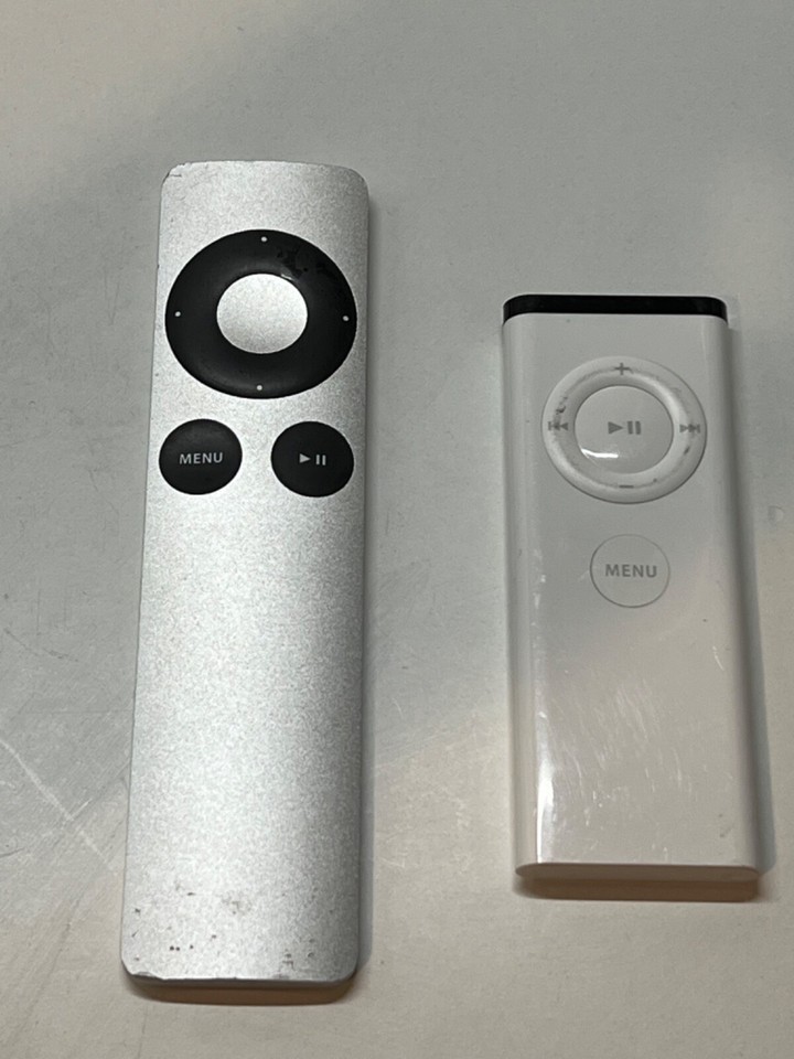 LOT 2 X Apple TV White A1156 & A1294 Silver Remote Control Macbook iMac ...