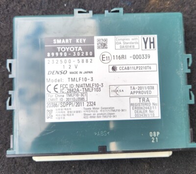 LEXUS GS250 350 GS450H SMART KEY COMPUTER CONTROL MODULE 89990-30280 ...
