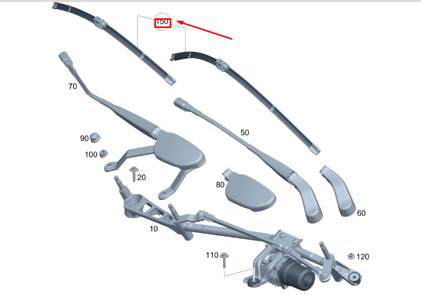 MERCEDES-BENZ GLA H247 Front Wiper Blade Set LHD A2478200502 NEW ...