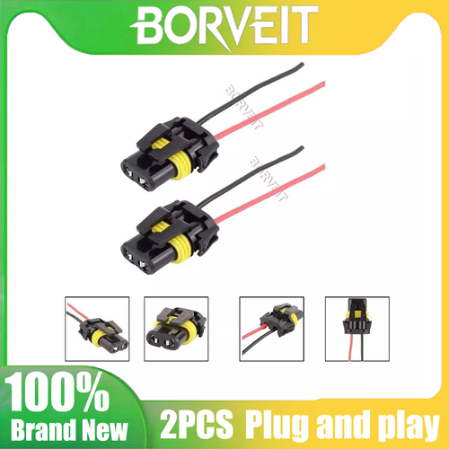 Wire Pigtail Female H10 9145 Fog Light Two Harness Bulb Connector Plug ...