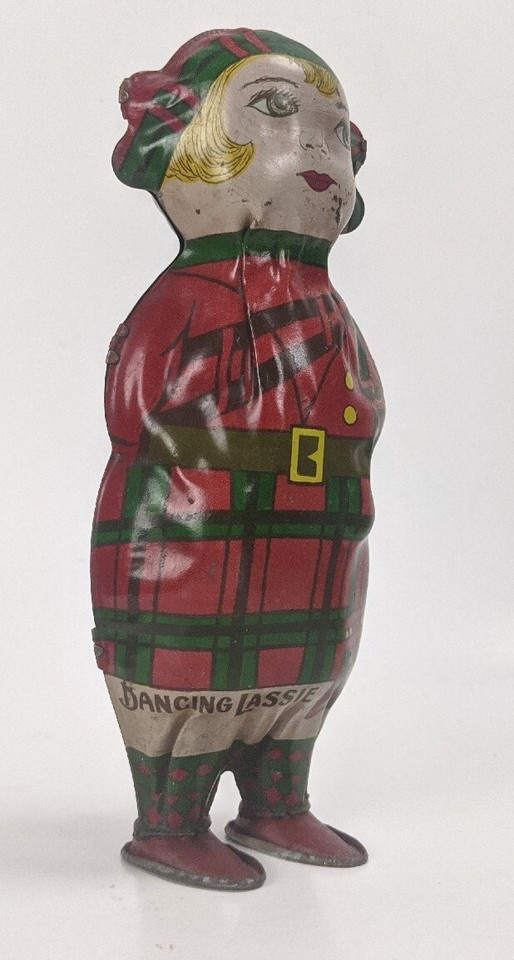 Vintage 1940’s Tin Lindstrom Litho Dancing Lassie Friction Toy Girl | eBay