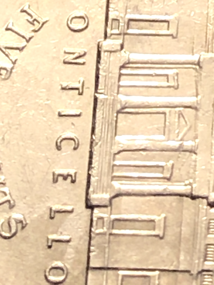 2016 D NICKEL ERROR: struck through grease, DIE CHIP On CHEEK, IN GOD ...