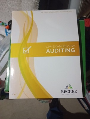 Becker Professional Education CPA Exam Review V 3. 2 Auditing (2017 ...