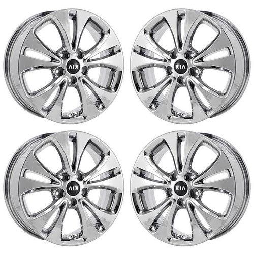 17" KIA SOUL PVD BRIGHT CHROME WHEELS-C RIMS FACTORY OEM 74693 EXCHANGE ...