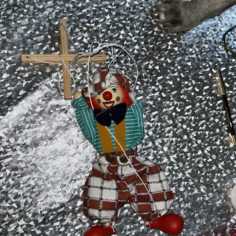 Vintage Windel String Clown Puppet Marionette Made in Germany | eBay