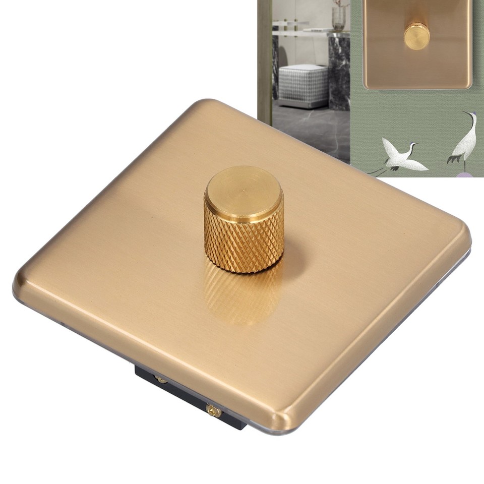 Dimmer Light Switches Elegant Scratch Proof Durable Brushed Brass ...