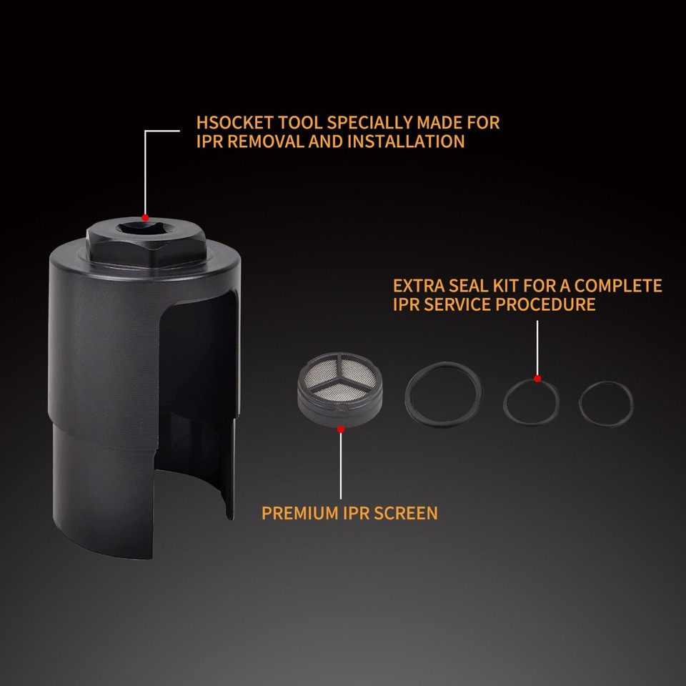 6.0 Powerstroke IPR Valve w/ Socket & Screen Seal Kit For Ford F250 ...