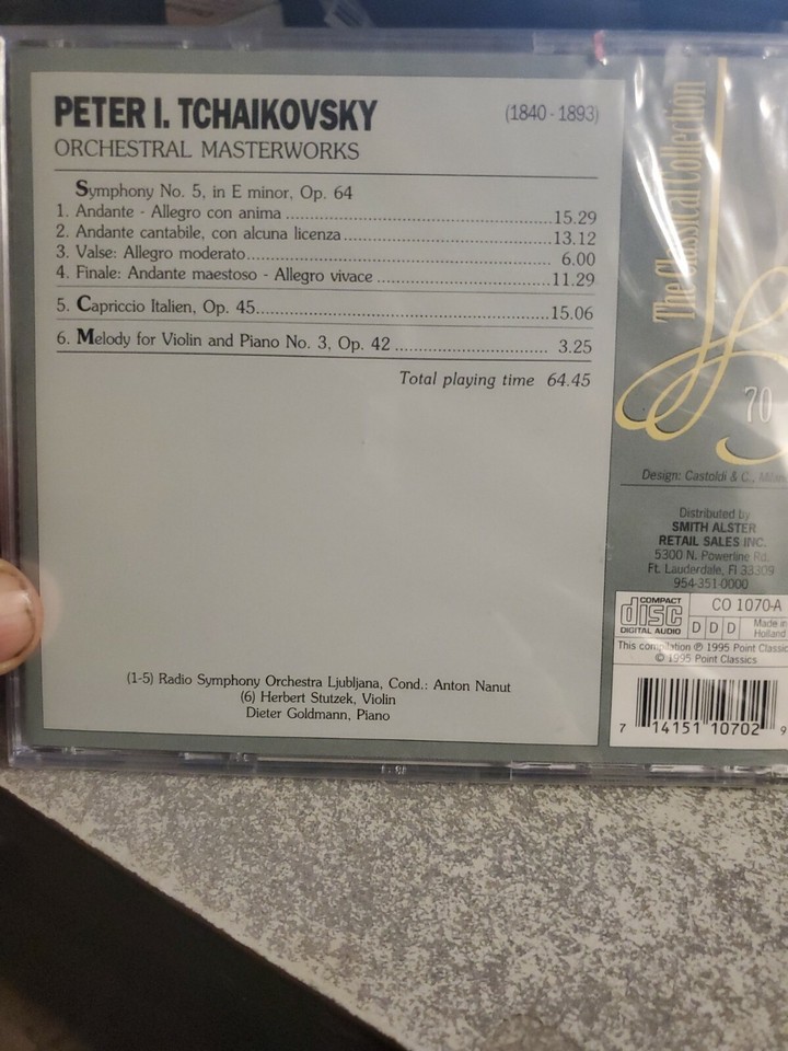 THE Classical Collection, TCHAIKOVSKY Orchestral Masterworks 1995, "NEW ...
