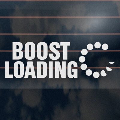 BOOST LOADING Sticker - buffering spinner turbo car vinyl decal | eBay ...