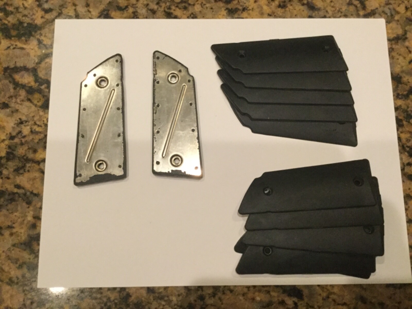 LV Wolf Ultramatic Pistol rubber metal black grips 1 set | eBay